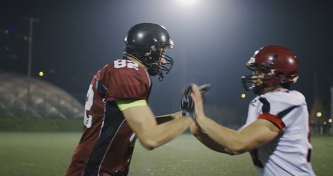Slow Motion Football Players Fight Stock Footage Video (100% Royalty ...