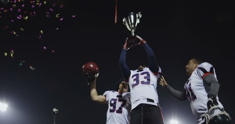 American Football Team Celebration After Victory Stock Footage Video ...
