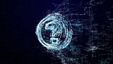 Question Mark Icon Consisting Interactive Digit Stock Footage Video ...