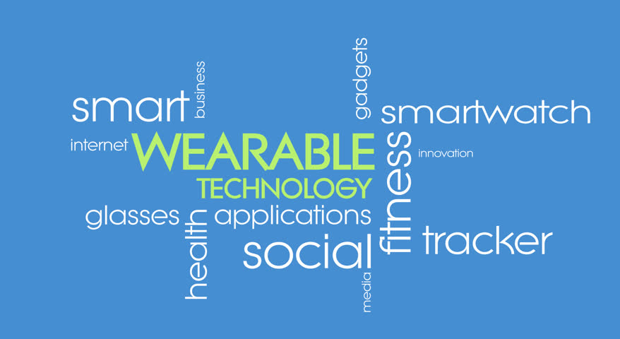 Wearable Technology Word Cloud Kinetic Stock Footage Video (100% ...