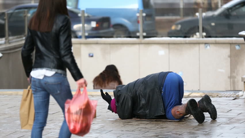 homeless man hurt leg on his Stock Footage Video (100% Royalty-free ...