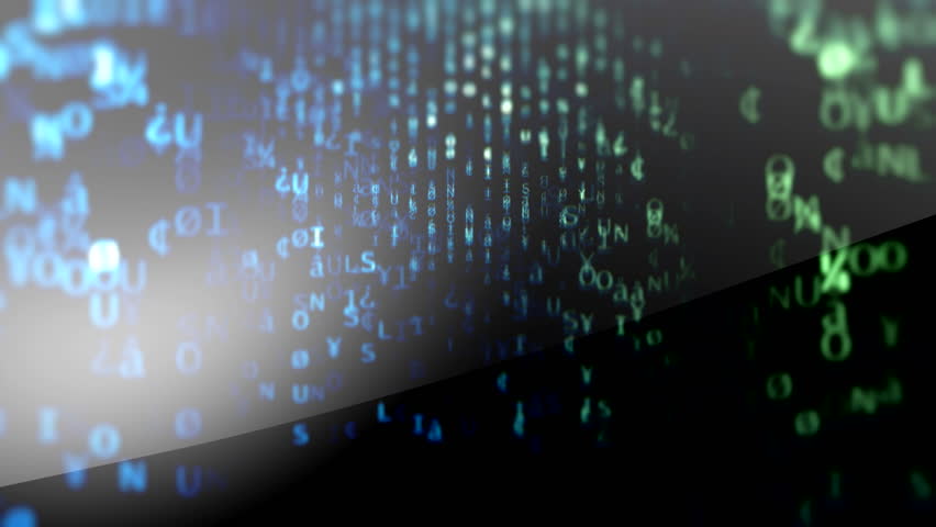 scanning digital data blue hex code Stock Footage Video (100% Royalty ...