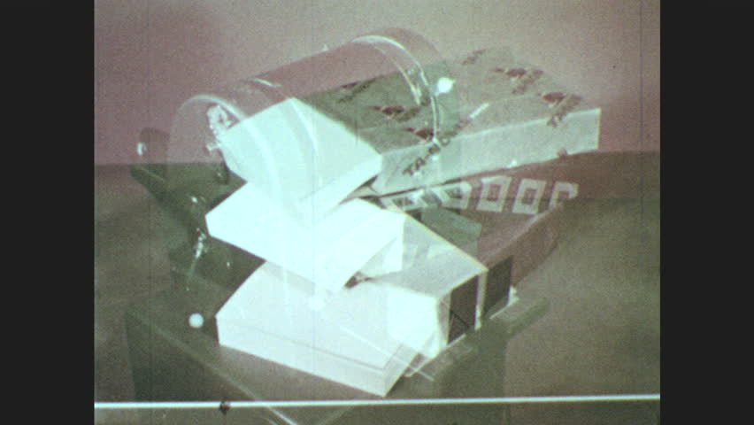 1950s mimeograph machine printing copies dissolve Stock Footage Video ...