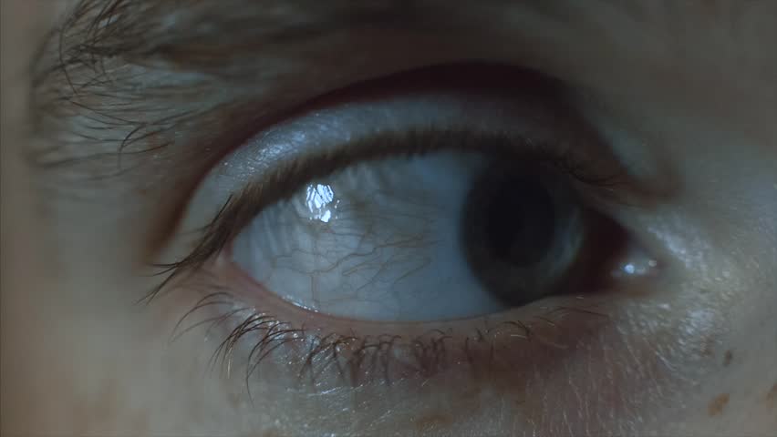man's eyes close-up video eye nervous Stock Footage Video (100% Royalty ...