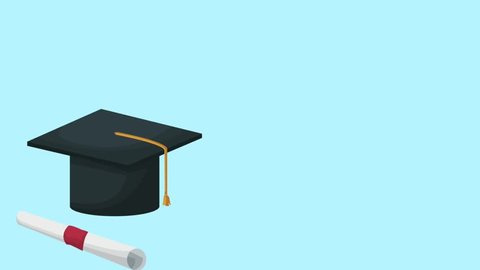 Graduation Caps Air Hd Animation Hd Stock Footage Video (100% Royalty ...