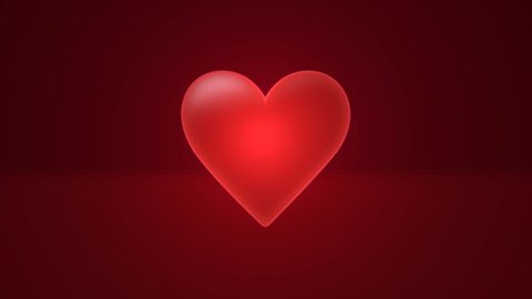 Big Red Beating Heart Glow Red Stock Footage Video (100% Royalty-free ...