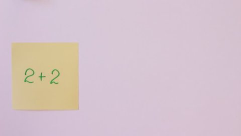 Two Plus Two Equals Four On Stock Footage Video (100% Royalty-free ...