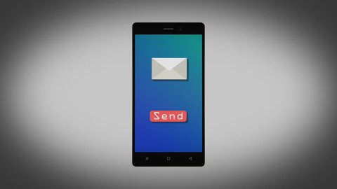 Phone Send Spread Mail Message Sms Stock Footage Video (100% Royalty ...