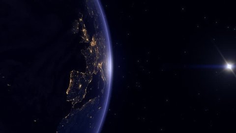 earth rotation sun 360 degrees night Stock Footage Video (100% Royalty ...
