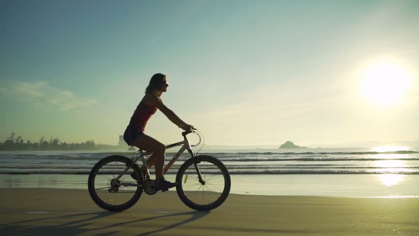 healthy man riding bicycle working out Stock Footage Video (100% ...