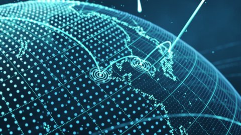 3d Animation Growing Network Across Stylized Stock Footage Video (100% ...