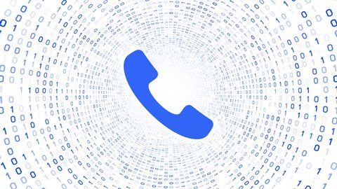 Blue Ringing Phone Icon Form Blue Stock Footage Video (100% Royalty ...