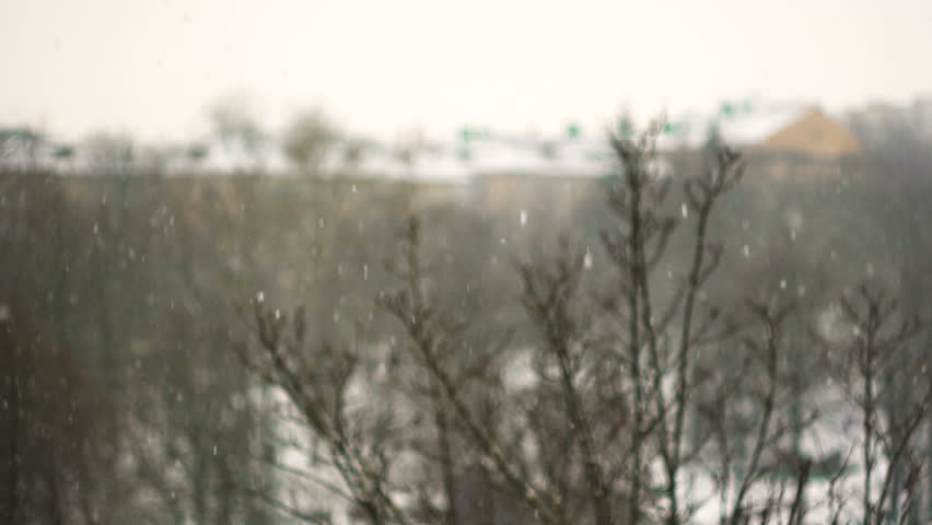Heavy Snowfall from the Window Stock Footage Video (100% Royalty-free ...