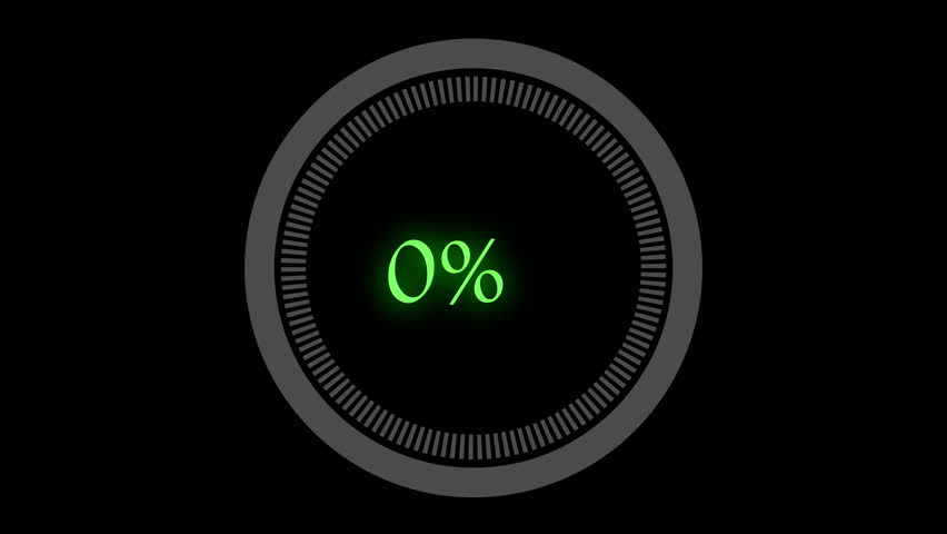 Animated Loading Circle Number Counter On Stock Footage Video (100% ...