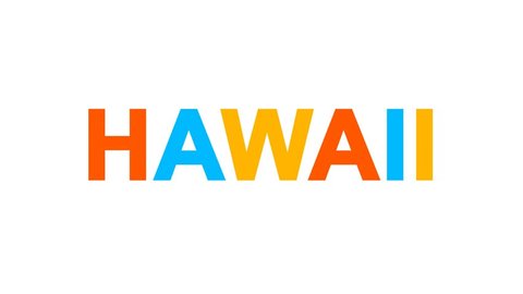 Country Name Hawaii Letters Different Colors Stock Footage Video (100% ...