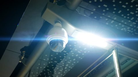 Lens Flare Security Camera Cctv Technology Stock Footage Video (100% ...