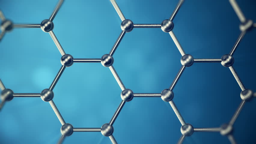 Graphene Atom Nanostructure Loopable Animation Stock Footage Video