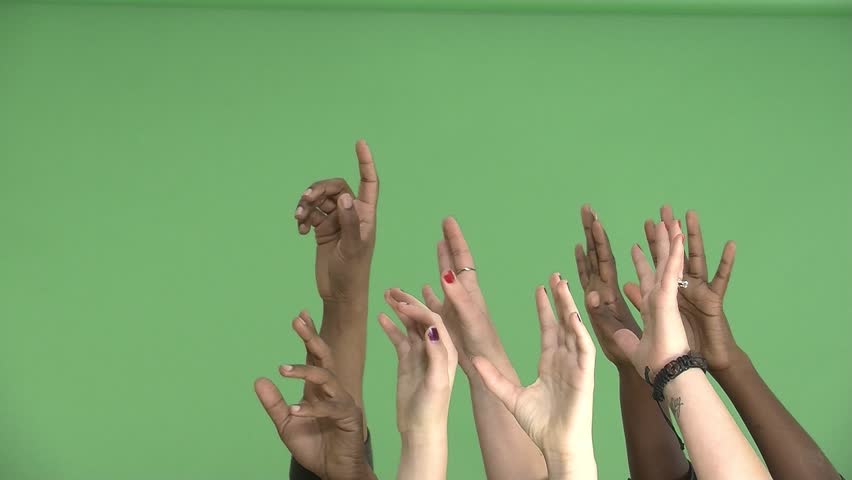 hands reaching green screen Stock Footage Video (100% Royalty-free ...