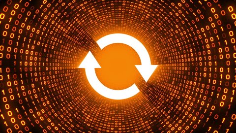 White Download Icon Form Gold Binary Stock Footage Video (100% Royalty ...