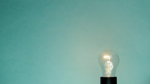 Idea Bulb Cyan Sky Blue Background Stock Footage Video (100% Royalty ...