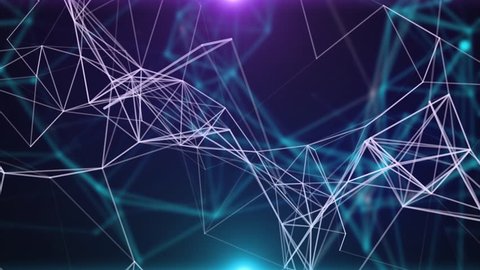 Plexus Abstract Blue Violet Geometrical Lines Stock Footage Video (100% Royalty-free) 1007140573 ...