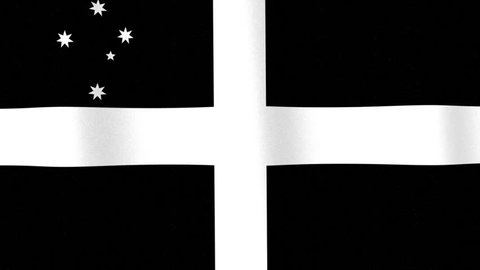 Australia Cornish Heritage Ethnic Flag Hd Stock Footage Video (100% ...