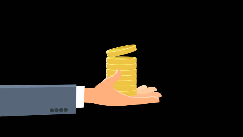 cartoon animation coins money falling on Stock Footage Video (100% ...