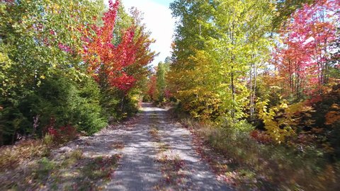 Picturesque Aerial View Topsfield Maine Fall Stock Footage Video (100% ...