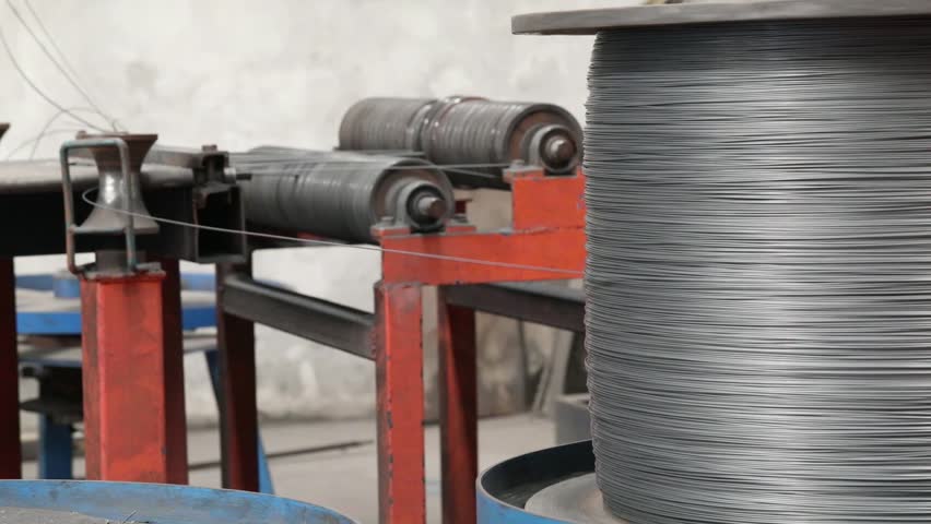 Cold Drawn Wire Turning Stock Footage Video (100% Royalty-free ...