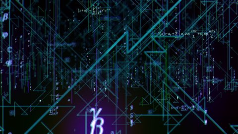 Mathematical Background Flying Symbols Functions Equations Stock ...