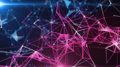 Plexus Abstract Golden Violet Geometrical Lines Stock Footage Video (100% Royalty-free ...