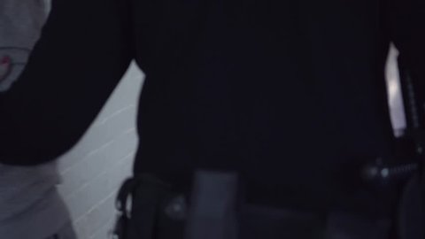 Guard Escorts Prisoner Handcuffs 4k Incarceration Stock Footage Video ...