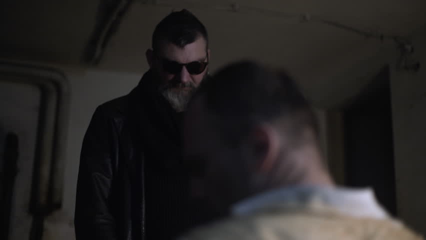 dangerous kidnapper black clothes comes male Stock Footage Video (100% ...