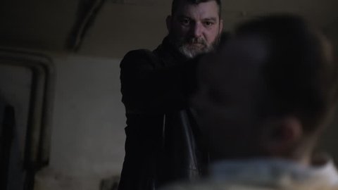 Dangerous Kidnapper Black Clothes Comes Male Stock Footage Video (100% ...