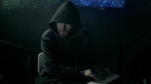 Cool Programmer Cracking Code Smoking Typing Stock Footage Video (100% ...