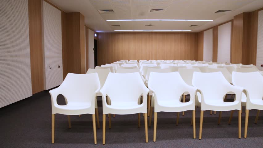 empty conference room before event guest Stock Footage Video (100% ...