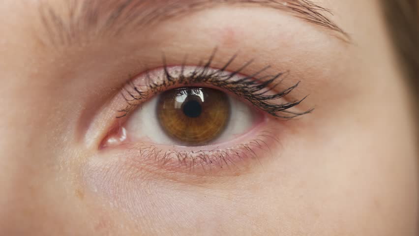 Womans Eye Close-up Looking Around. Stock Footage Video (100% Royalty ...