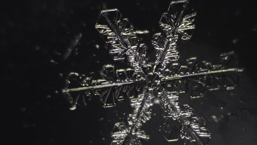 Formation of Snowflakes from a Stock Footage Video (100% Royalty-free ...