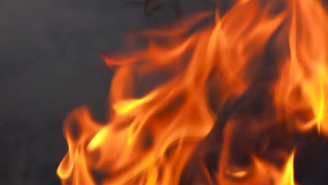 Flame Fire Slow Motion Burning On Stock Footage Video (100% Royalty ...