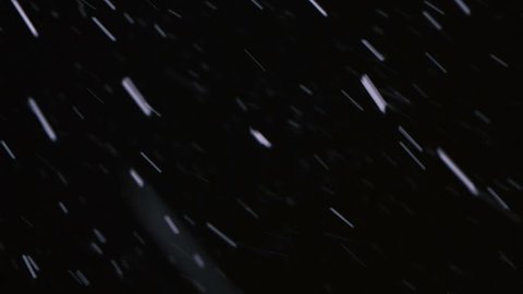 real snow falling isolated on black Stock Footage Video (100% Royalty ...