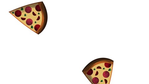 Pizza Raining Fast Food Hd Animation Stock Footage Video (100% Royalty ...