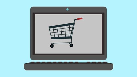 Digital Animation Woman Shopping Online On Stock Footage Video (100% ...