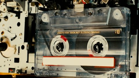Vintage Cassette Player Old Tape Recorder Stock Footage Video (100% ...