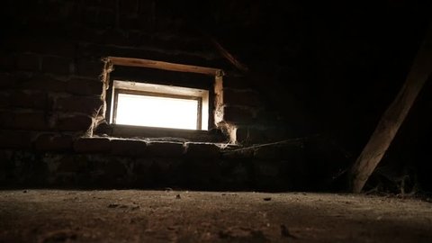 Scary Abandoned Loft Slowmo 1080p Fullhd Stock Footage Video (100% ...