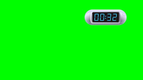 60 Second Digital Countdown Timer Counter Stock Footage Video (100% ...
