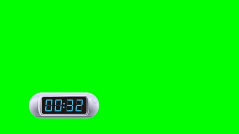 60 Second Digital Countdown Timer Counter Stock Footage Video (100% ...