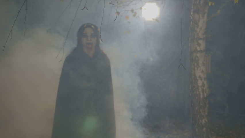 Thirsty Young Female Vampire Coming Stock Footage Video (100% Royalty ...