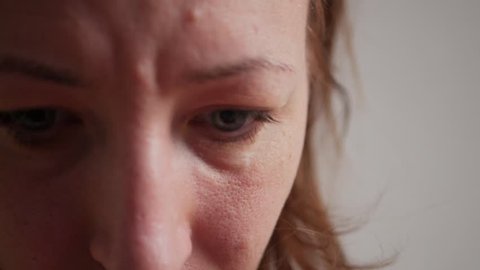 close woman’s face girl opening her Stock Footage Video (100% Royalty ...