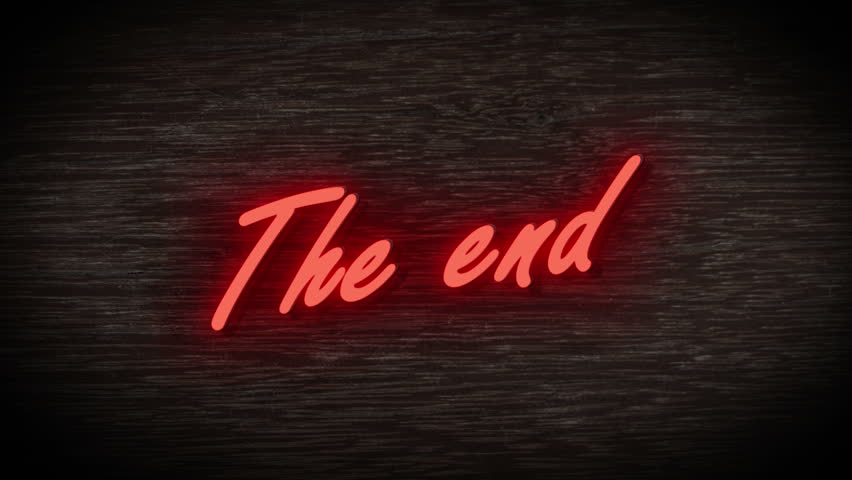 4k red end text sign neon Stock Footage Video (100% Royalty-free ...