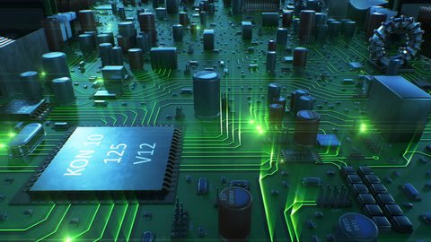 Impressive Animation Shows Connecting Processor Motherboard Stock ...